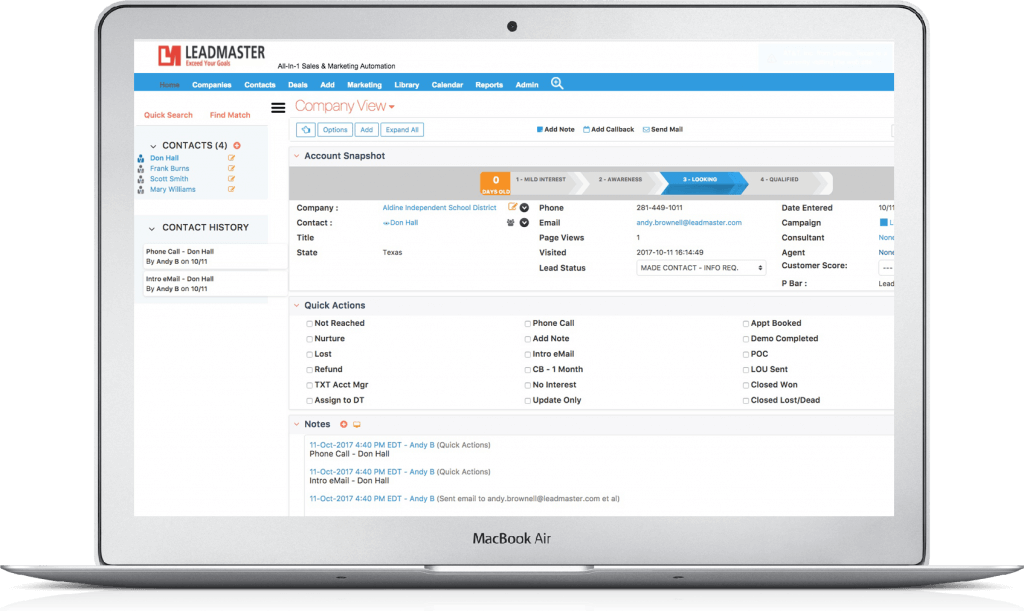CRM Lead Management & Tracking Software Application